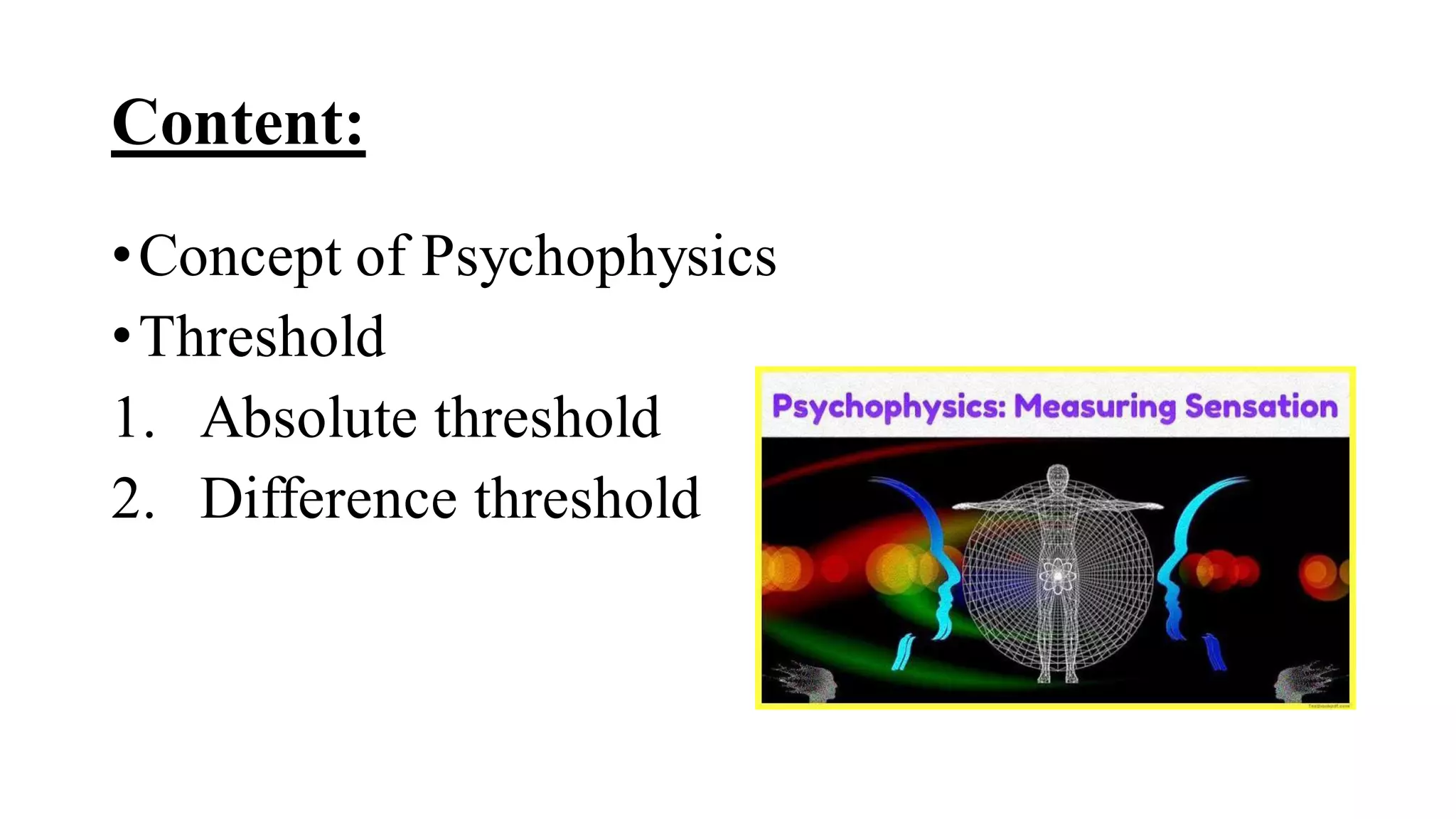 Psychophysics ppt | PDF