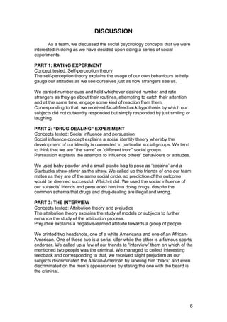 FNBE 0315: Social Psychology - Video Project Report | PDF
