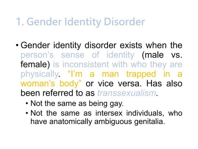 PSYCHOSEXUAL DISORDERS.pptx | Sexual Conditions | Sexual Health