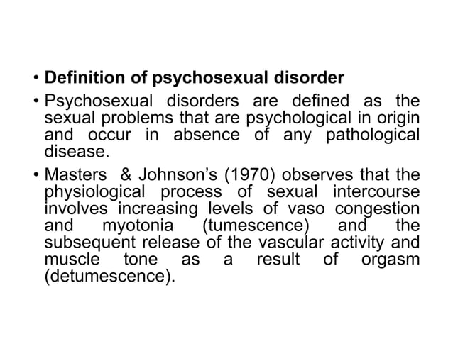 PSYCHOSEXUAL DISORDERS.pptx | Sexual Conditions | Sexual Health