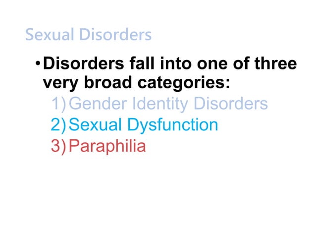 PSYCHOSEXUAL DISORDERS.pptx | Sexual Conditions | Sexual Health