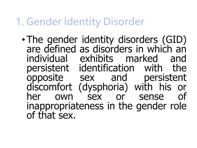 PSYCHOSEXUAL DISORDERS.pptx | Sexual Conditions | Sexual Health
