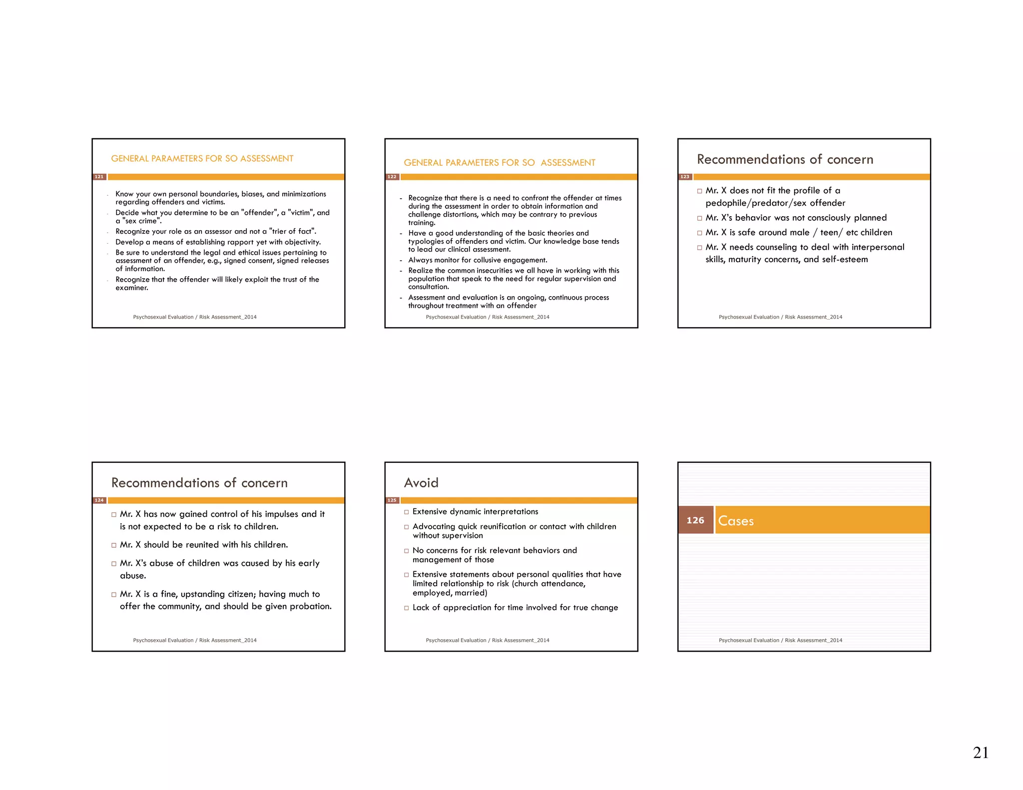 Psycho Sexual Evaluation Risk Assessment of Sexual Offenders - 2014 | PDF
