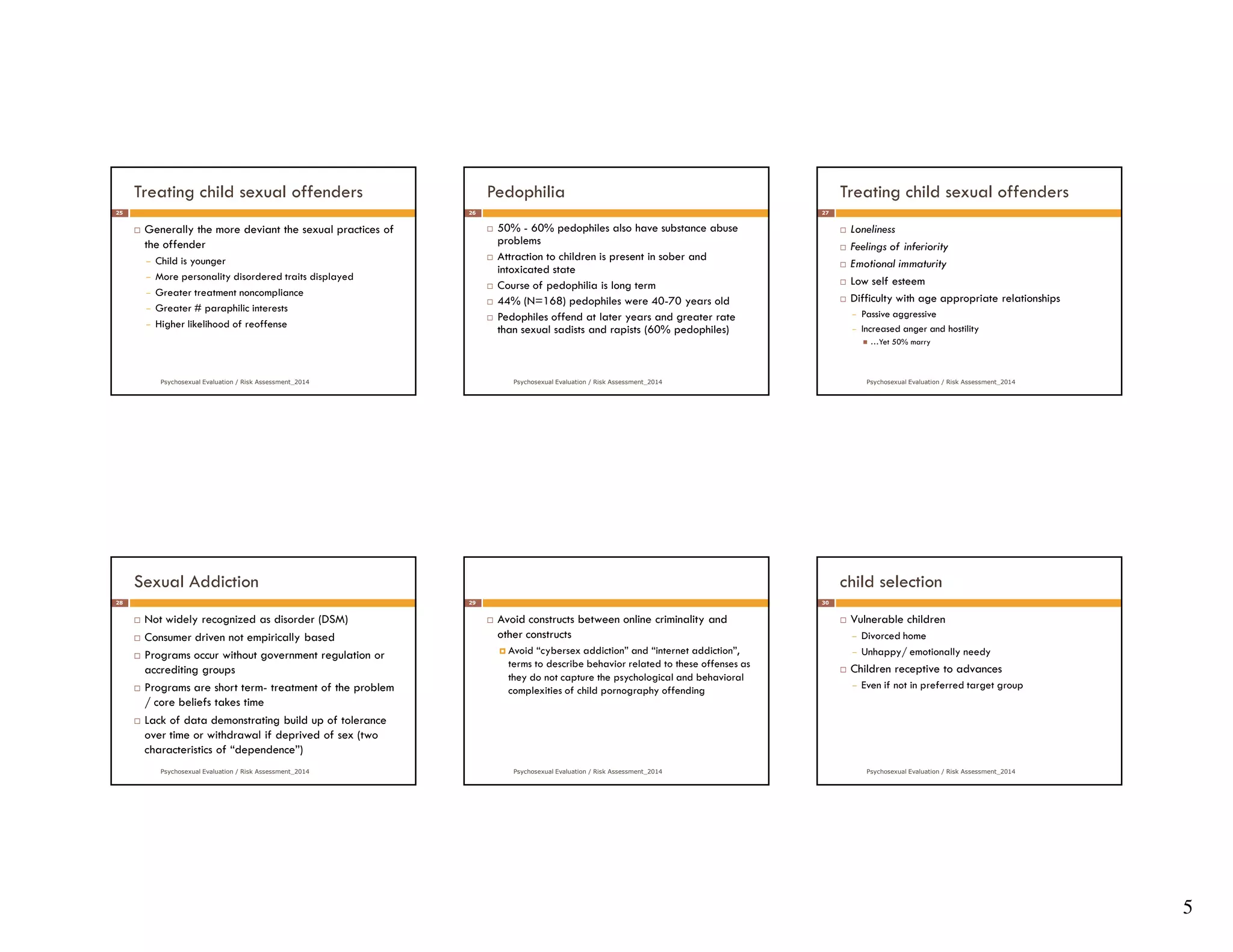 Psycho Sexual Evaluation Risk Assessment of Sexual Offenders - 2014 | PDF