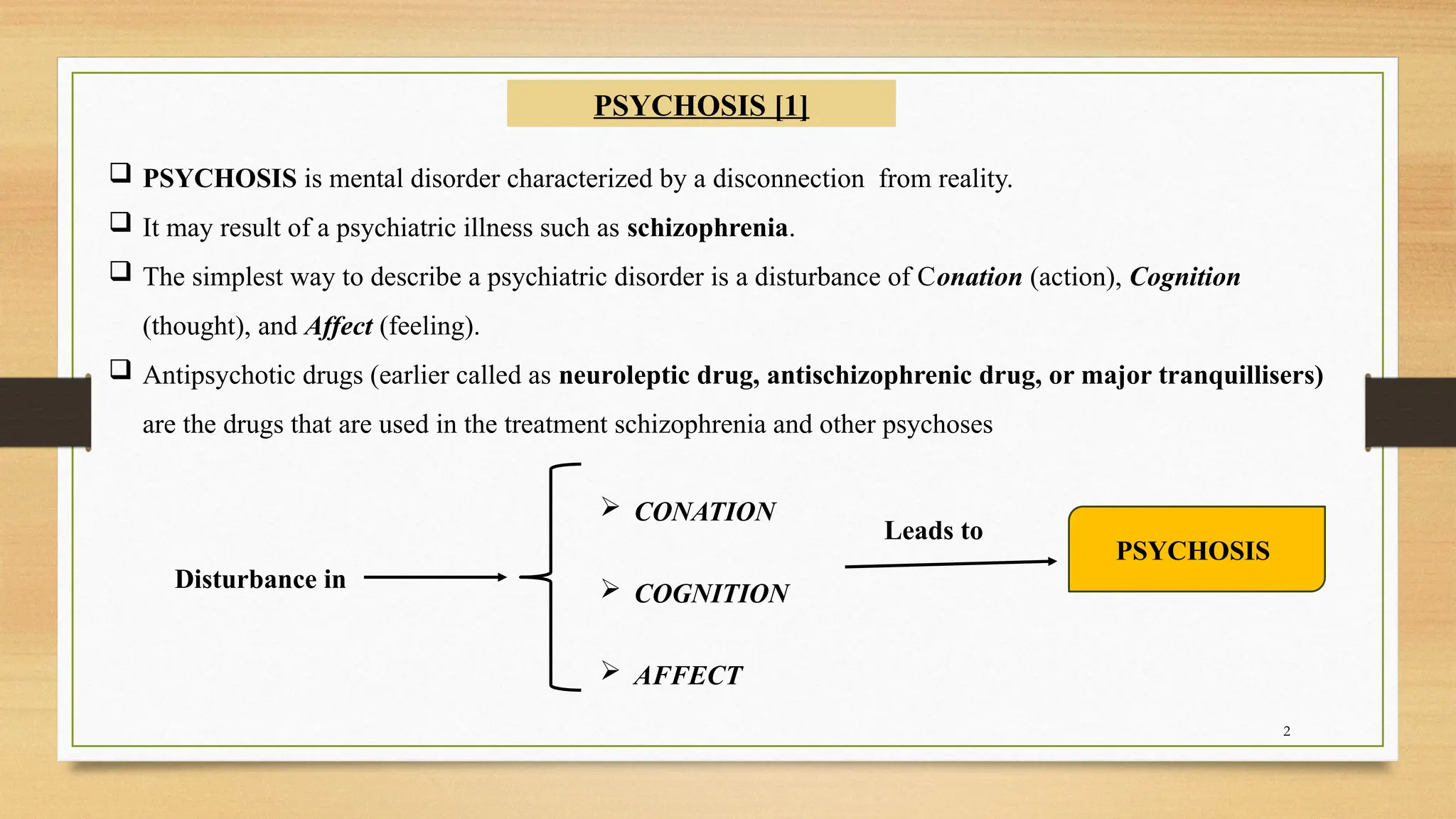 Psychosis and depression [advance pharmacology] | PPTX