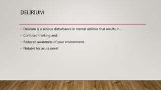 Psychosis-Delirium lecture | PPTX