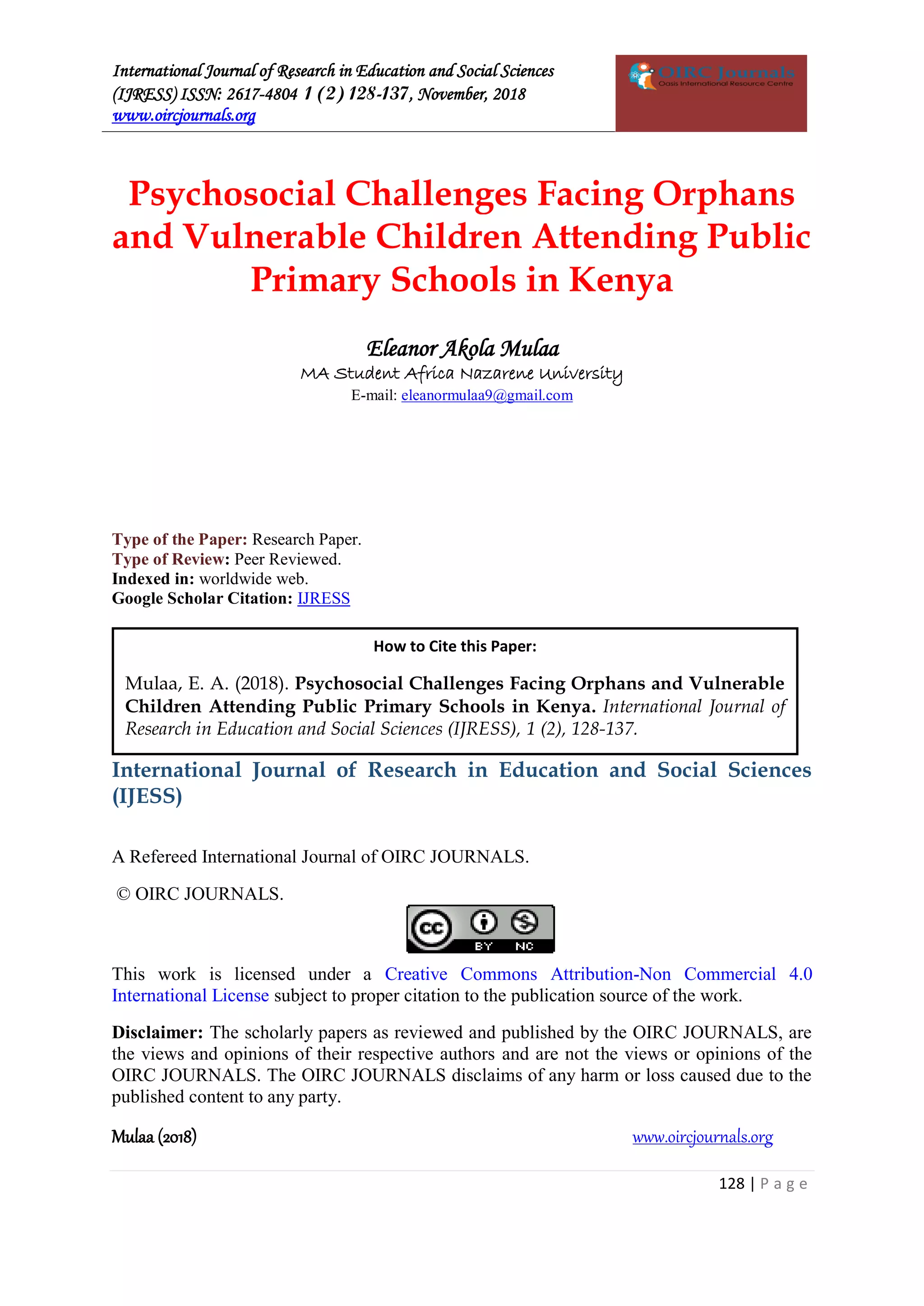 Psychosocial challenges-facing-orphans-and-vulnerable-children ...