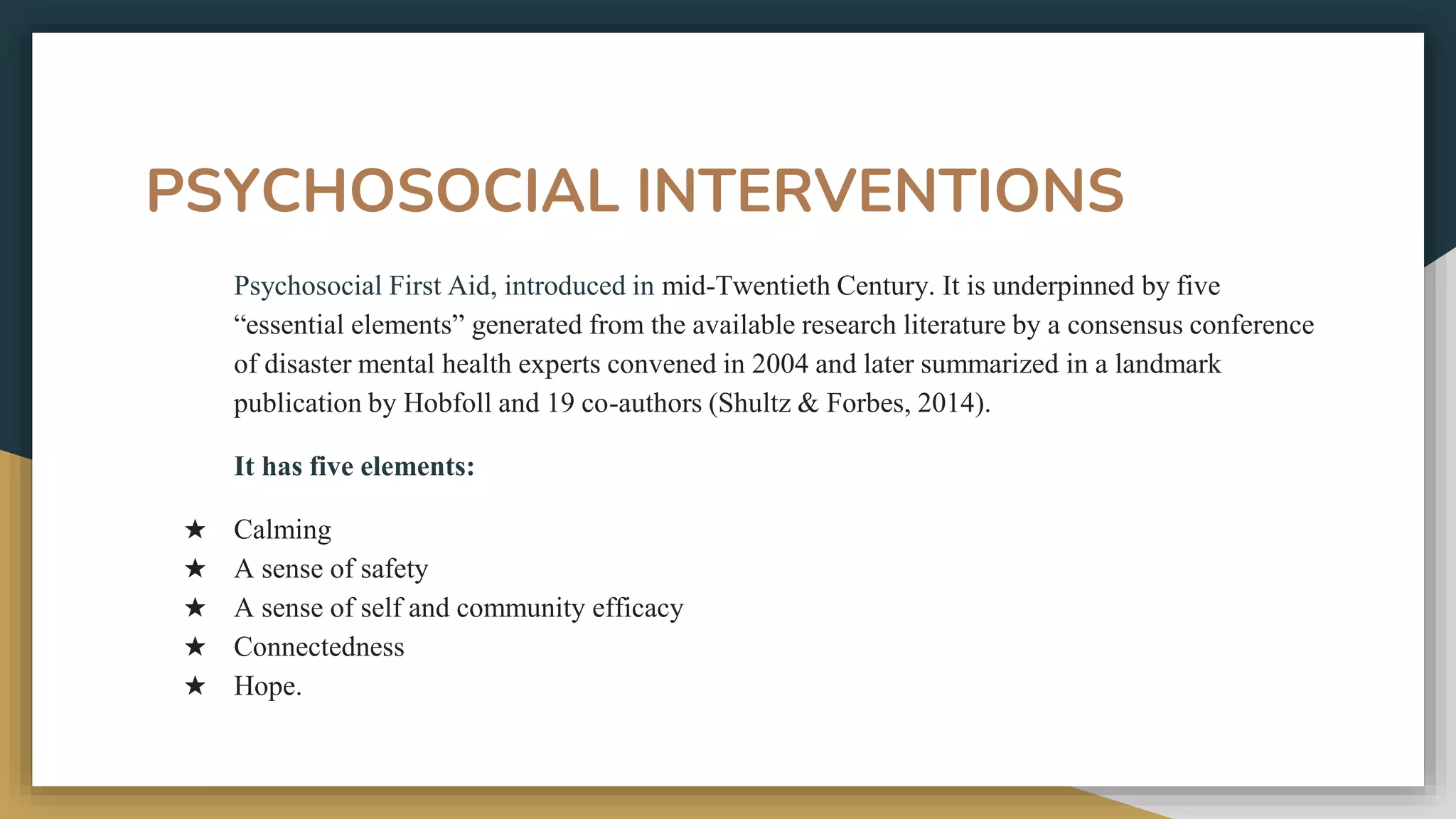 Psychosocial care techniques .pptx