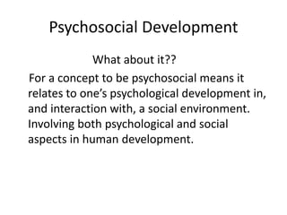 Psychosocial Development | PPT