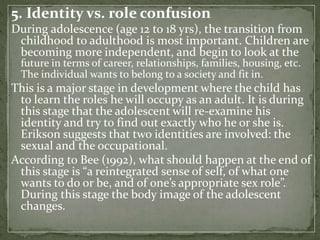 psychosexual development according to erik erikson theory | PPTX