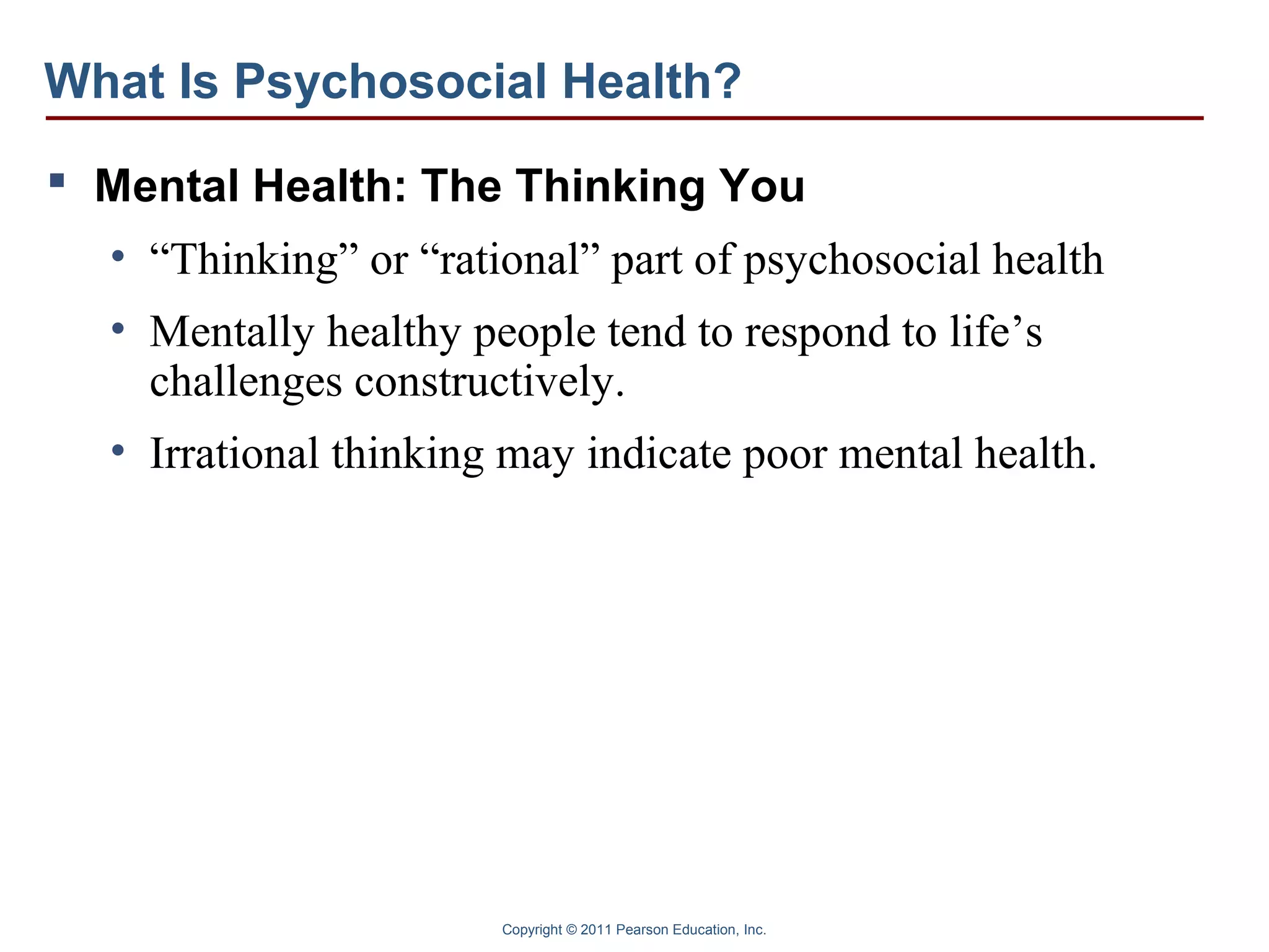 Psychosocial health | PPT