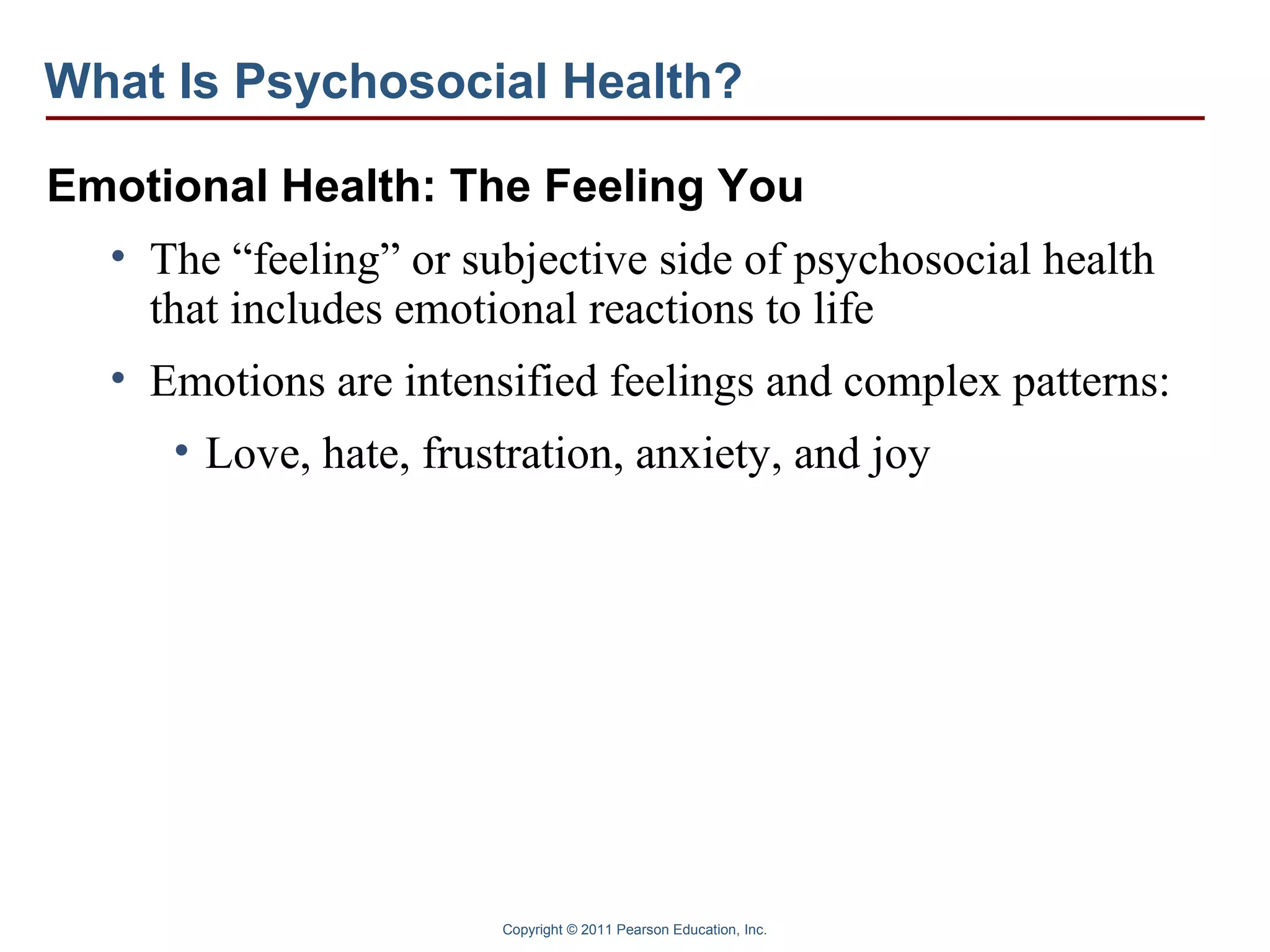 Psychosocial health | PPT