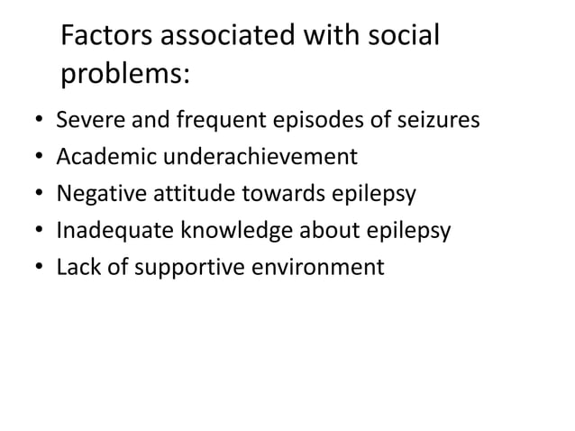 Psychosocial issues in epilepsy | PPTX