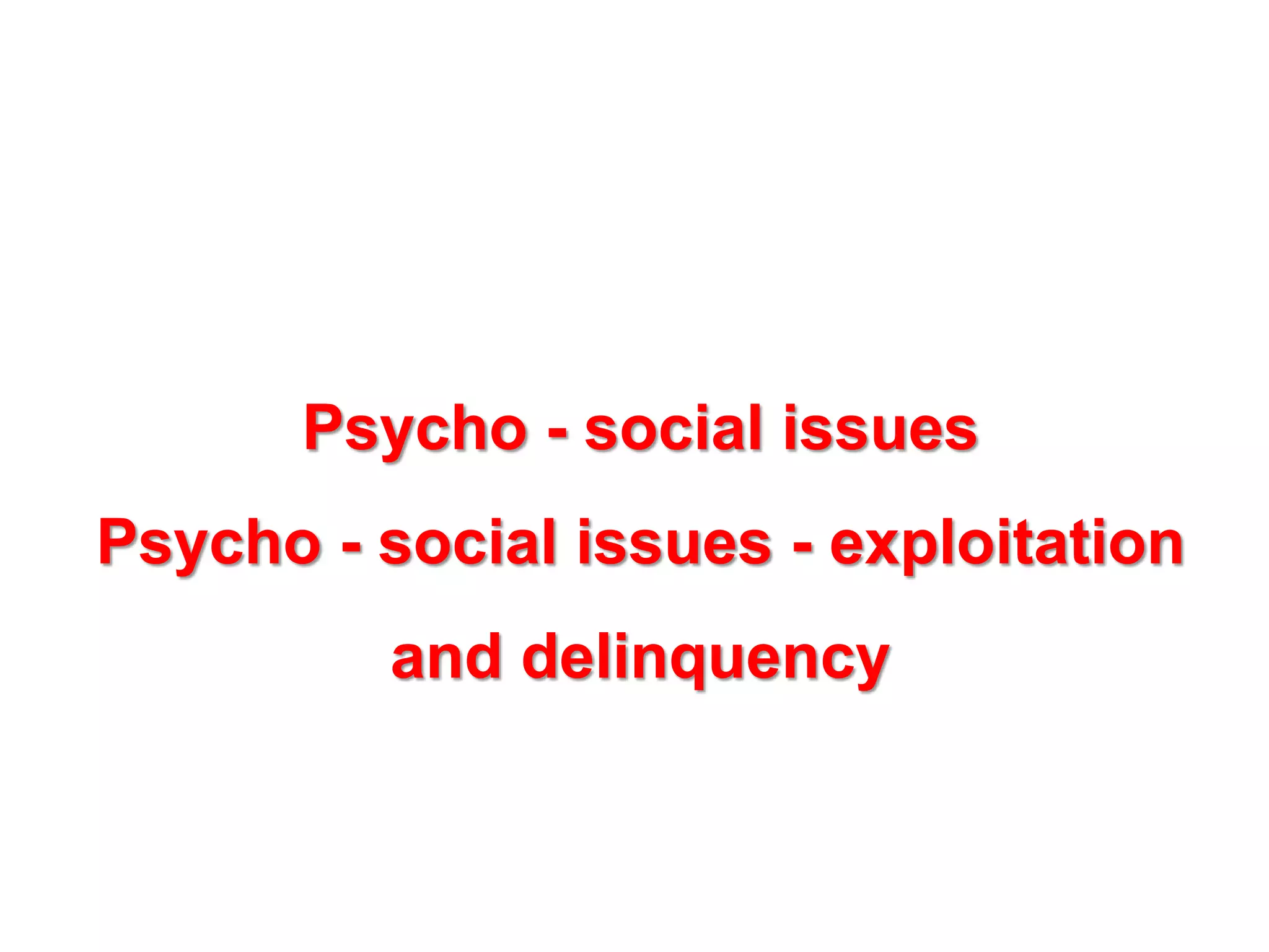 Psychosocial issues new | PPTX