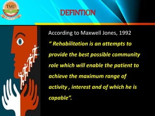 Psychosocial rehabilitation | PPTX