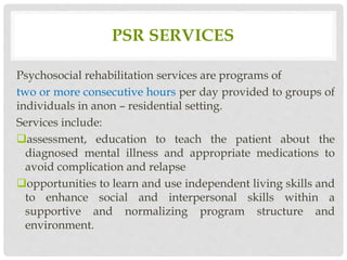 Psychosocial rehabilitation | PPTX