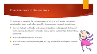 Psycho-social stress related to workplace | PPT