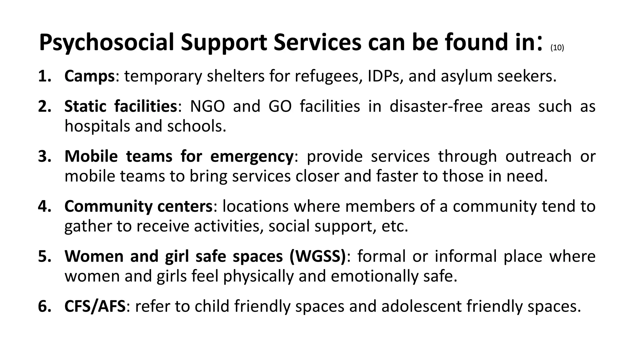 Psychosocial Support Types and Benefits | PDF