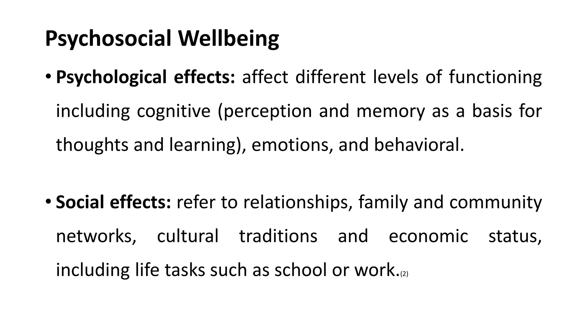 Psychosocial Support Types and Benefits | PDF