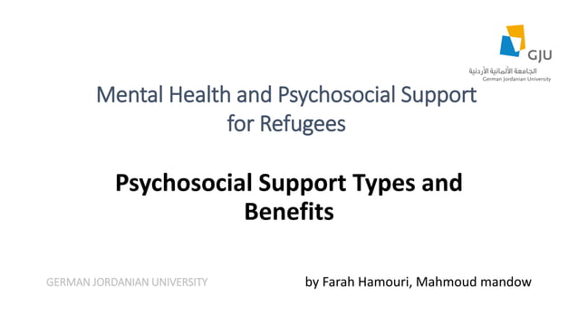 Psychosocial Support Types and Benefits | PDF