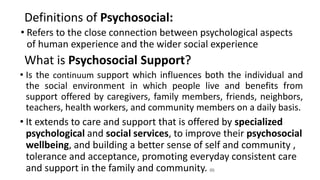 Psychosocial Support Types and Benefits | PDF