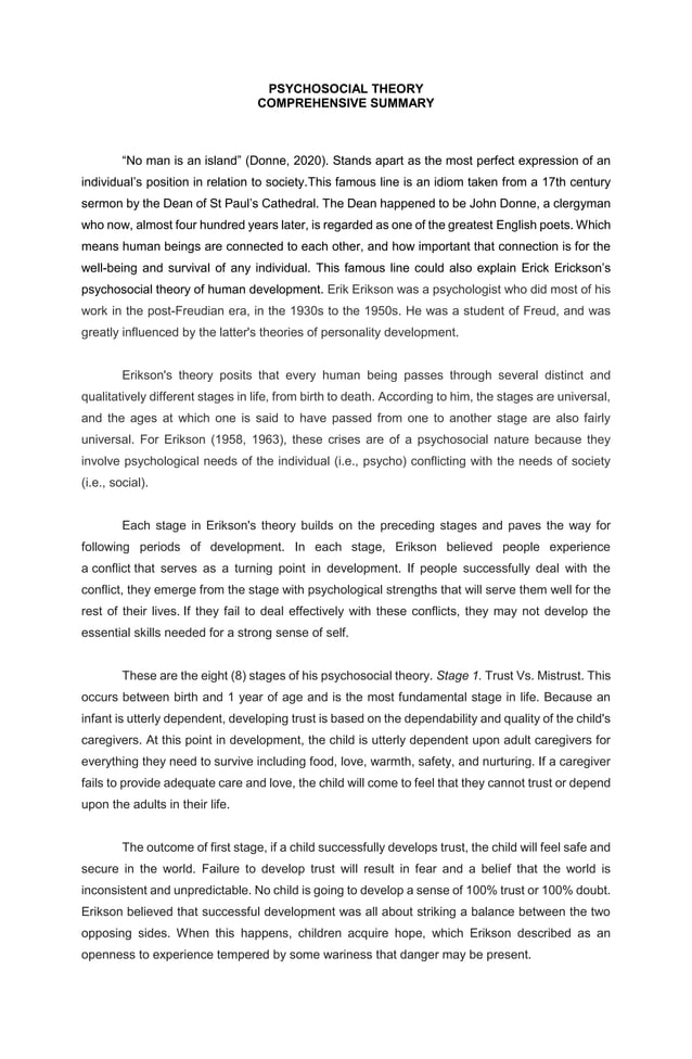 PSYCHOSOCIAL THEORY.docx