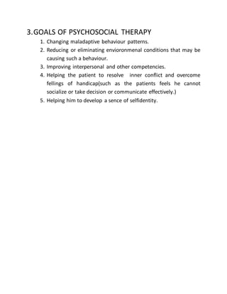 Psychosocial therapy | DOCX