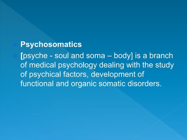 Psychosomatic Disorders | PPTX | Lung and Respiratory Health | Diseases ...
