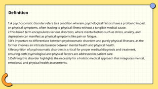 Psychosomatic Disorder in teens Adolescents. | PPTX