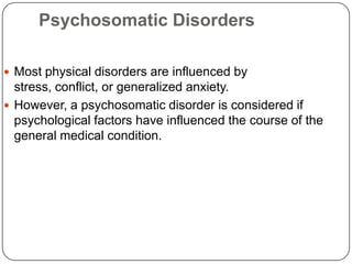 Psychosomatic and somatization disorder | PPT