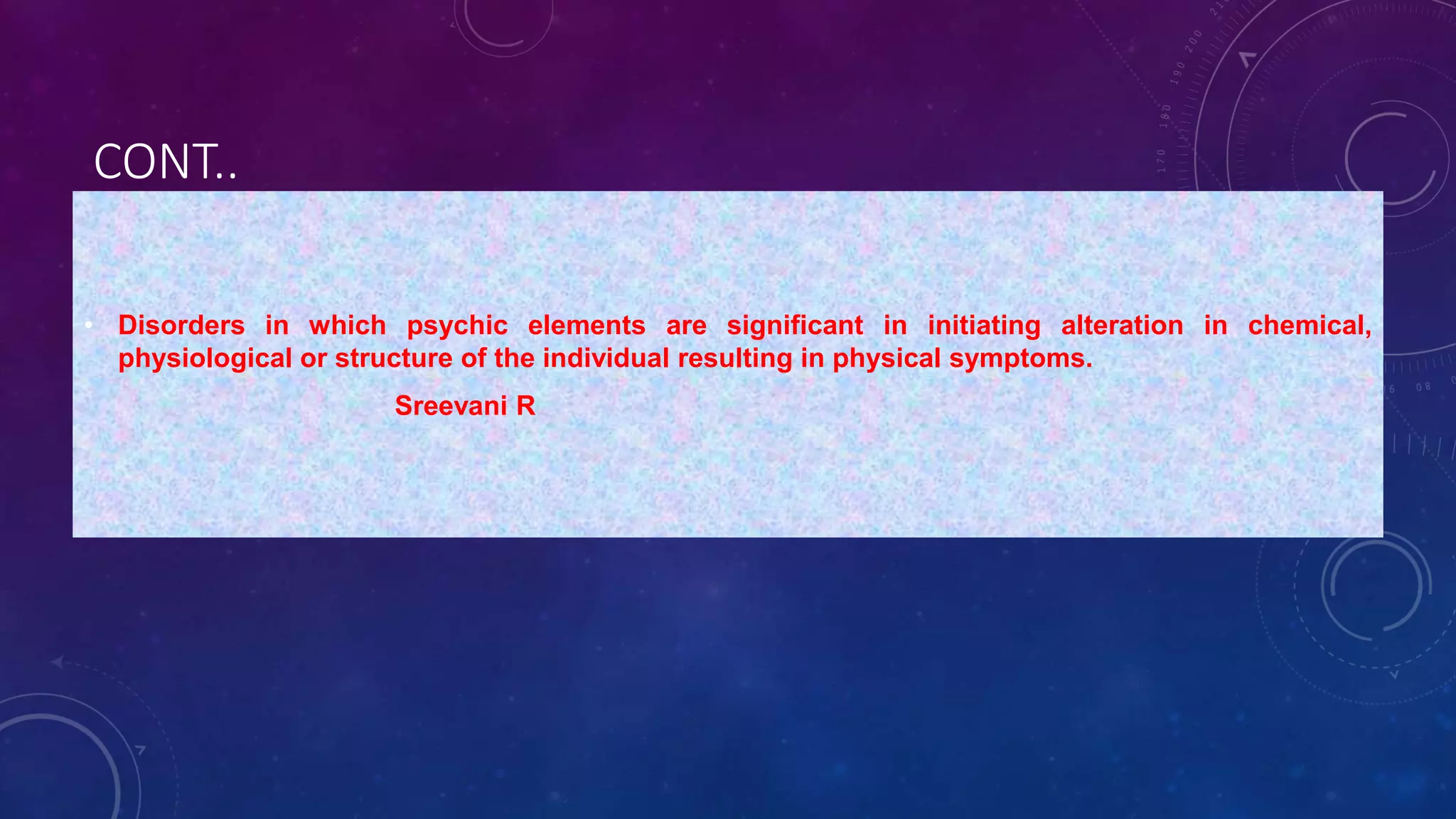 Psychosomatic disorders | PPTX