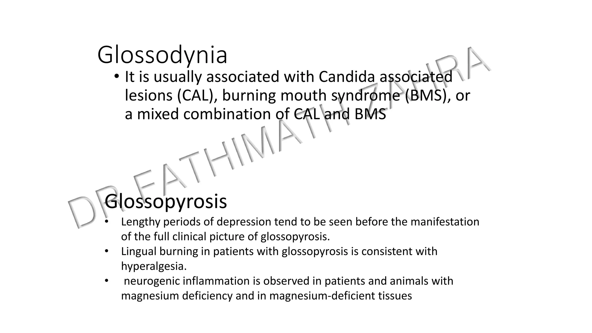Oral Psychosomatic Disorders part 3 | PPTX
