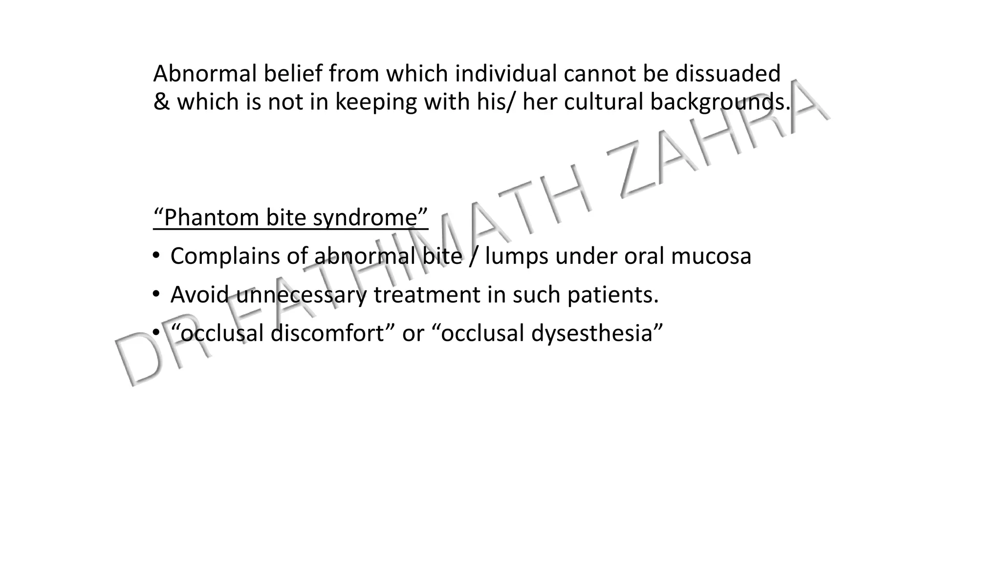 Oral Psychosomatic Disorders part 3 | PPTX