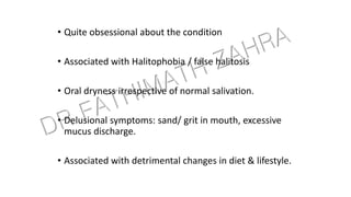 Oral Psychosomatic Disorders part 3 | PPTX