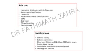 Oral Psychosomatic Disorders part 3 | PPTX