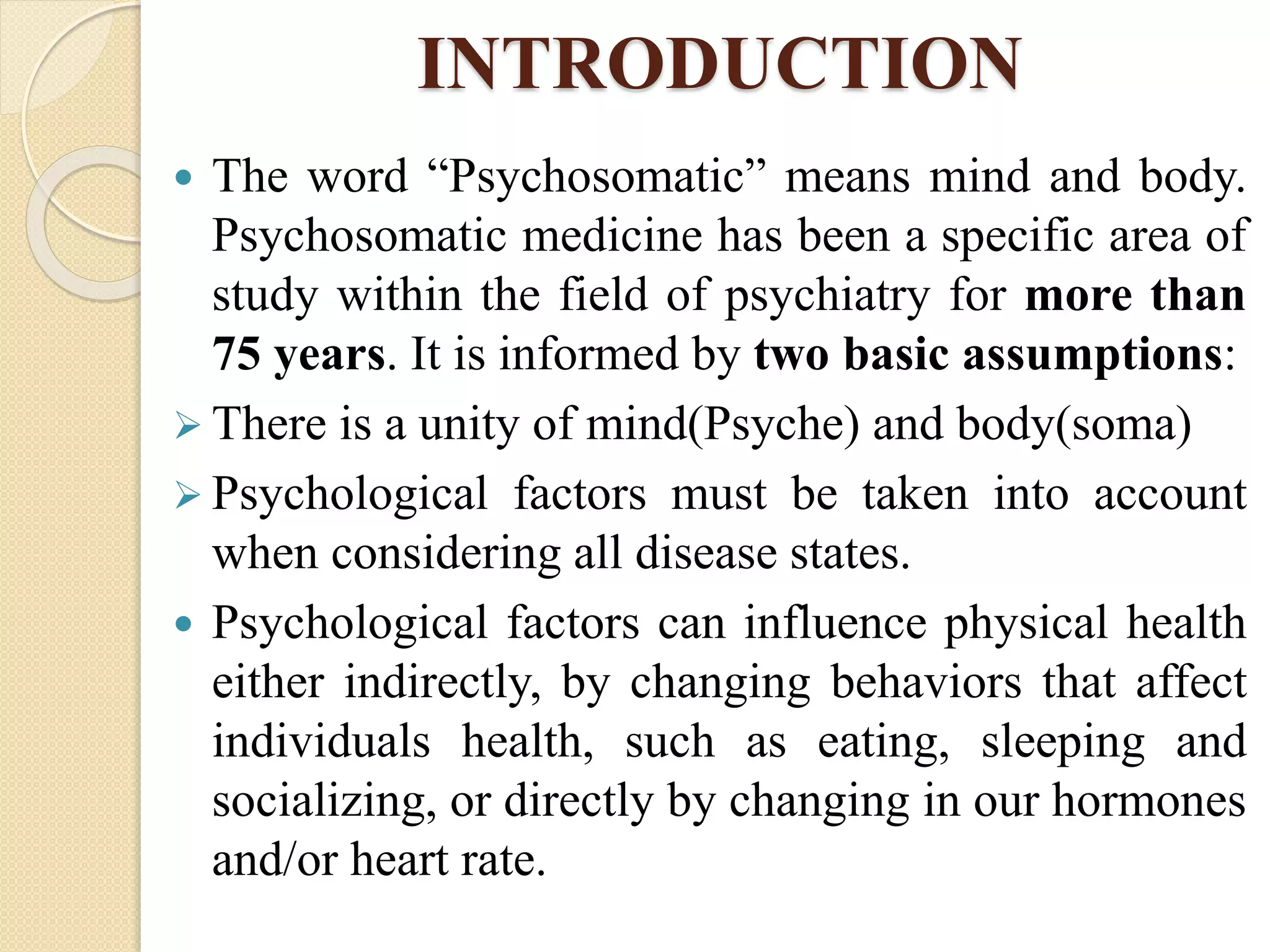 Psychosomatic disorders | PPTX