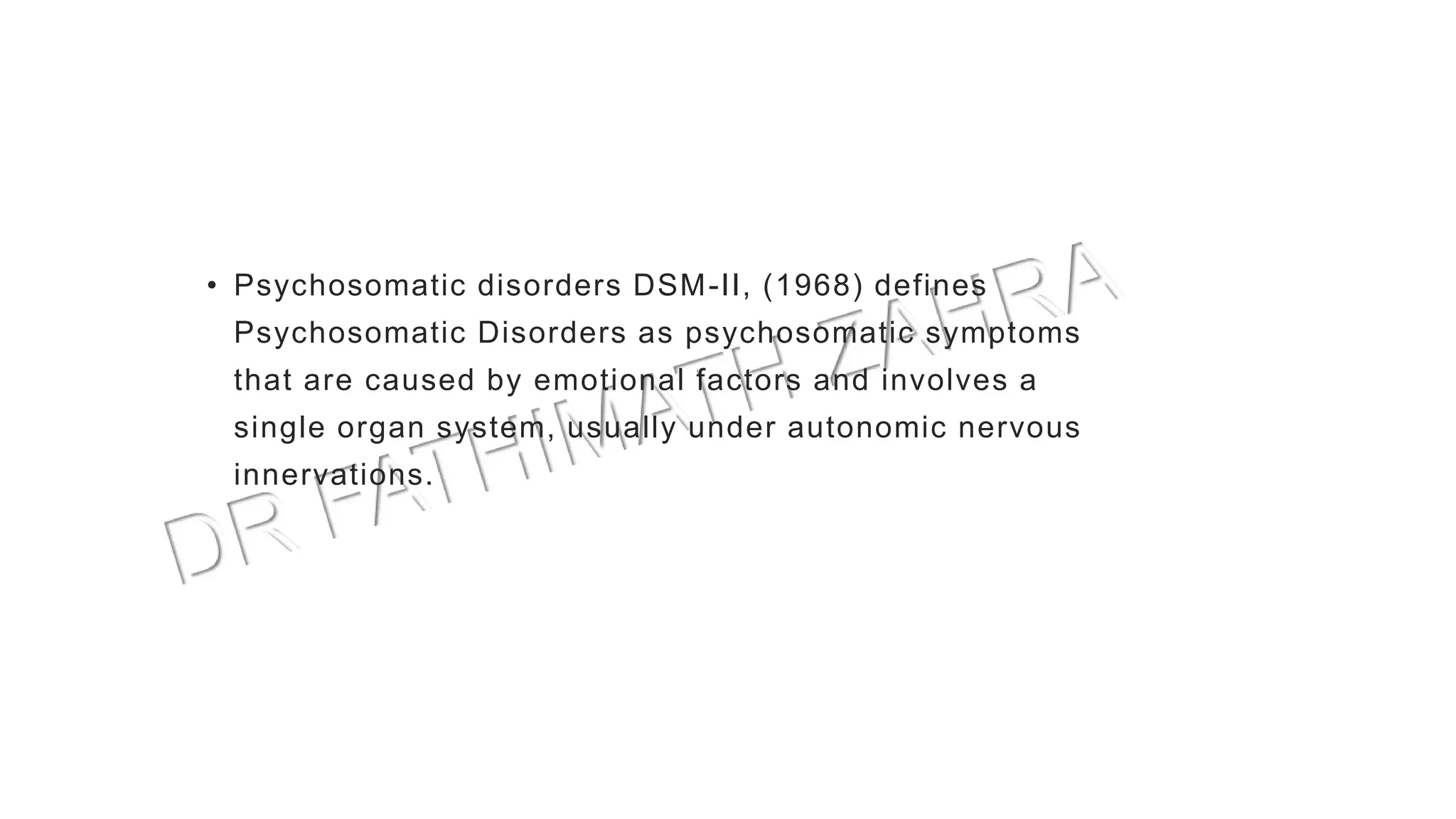 Oral Psychosomatic Disorder part 1 | PPTX
