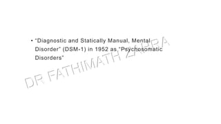 Oral Psychosomatic Disorder part 1 | PPTX