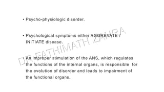 Oral Psychosomatic Disorder part 1 | PPTX