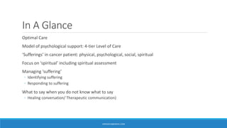 Psychological and Psychospiritual Aspect of Cancer Management | PDF