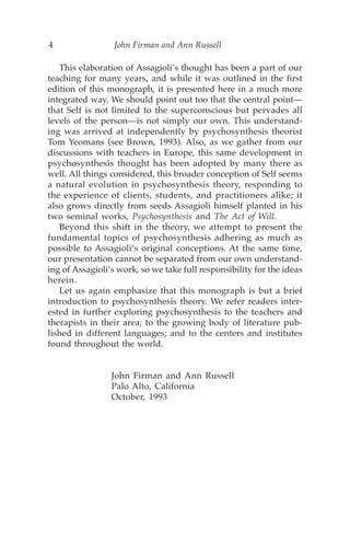 Psychosynthesis | PDF