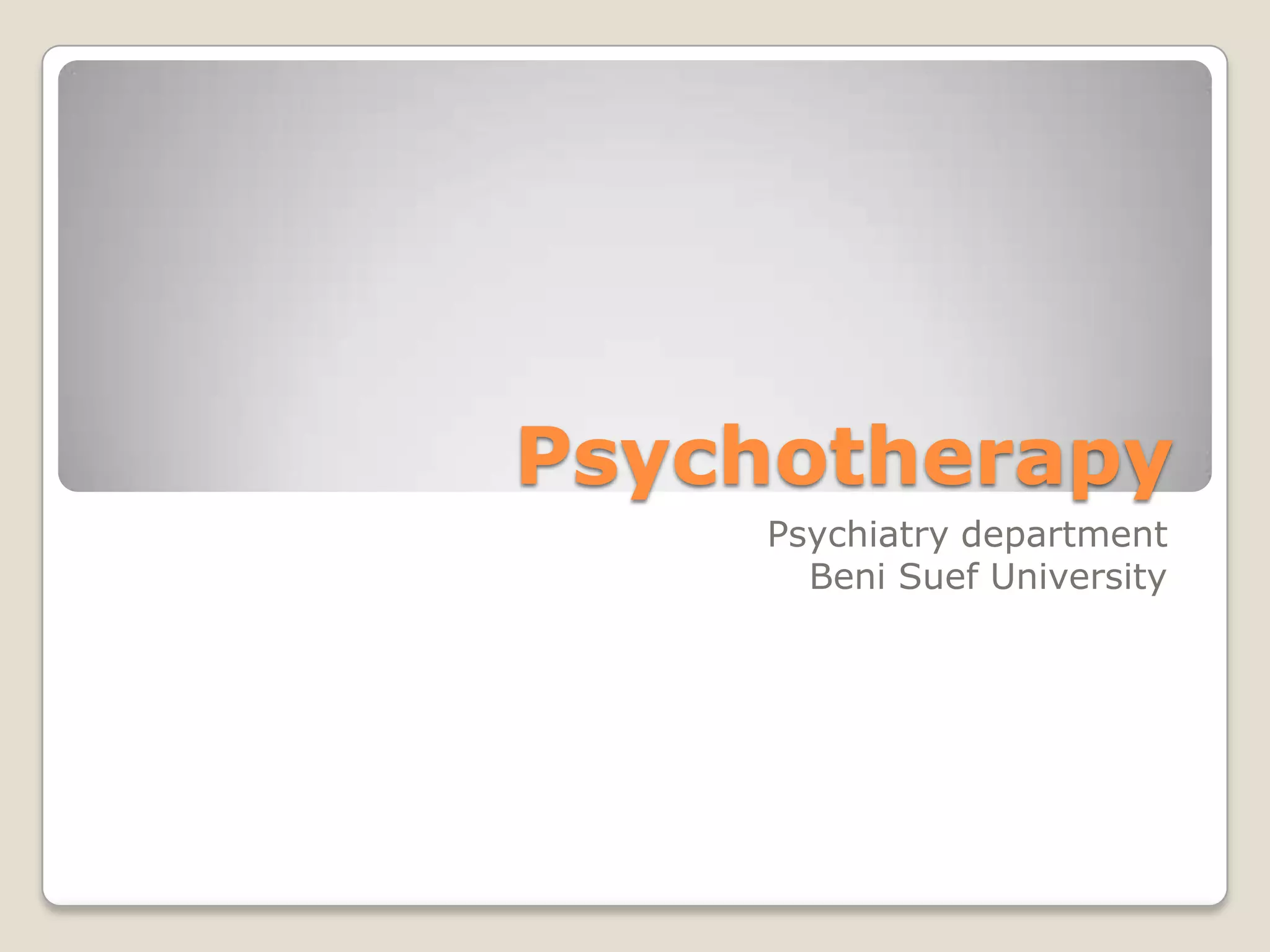 Psychotherapy | PPTX