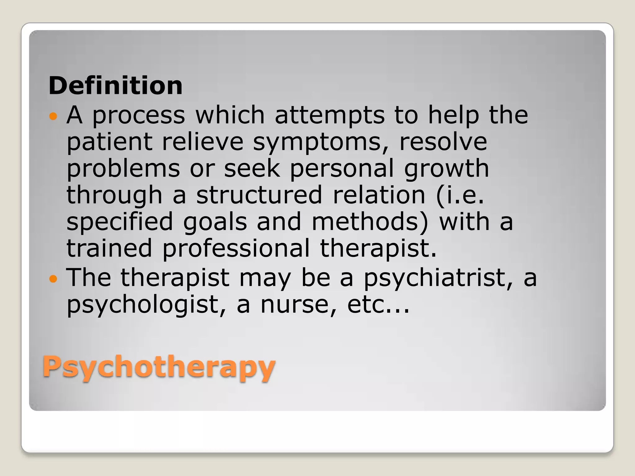 Psychotherapy | PPTX