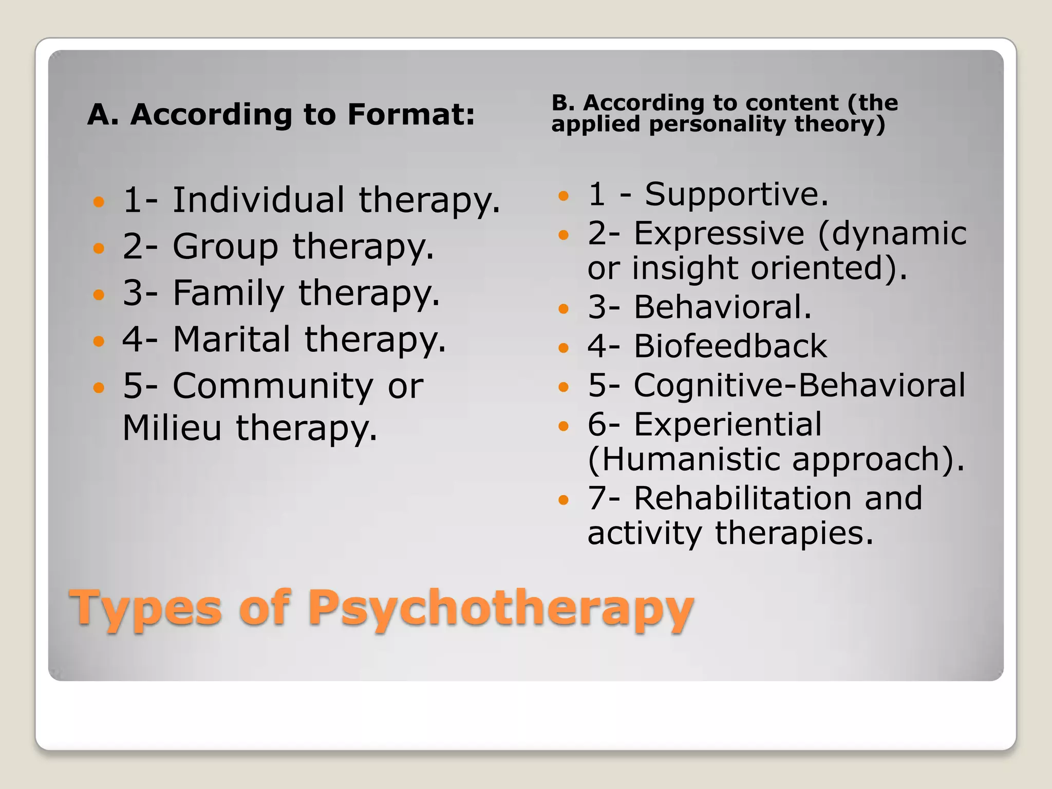 Psychotherapy | PPTX