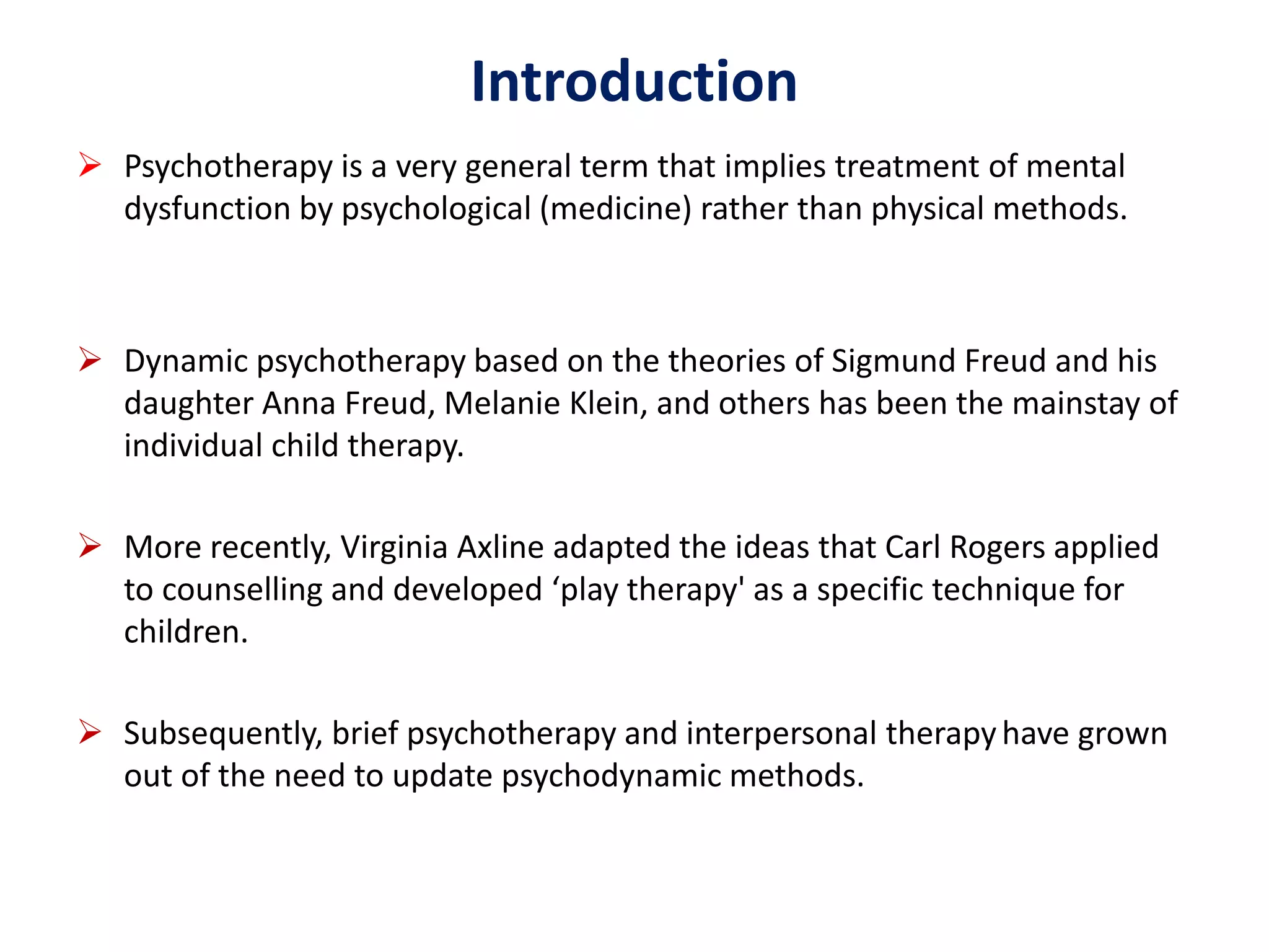 Psychotherapy in children | PPTX