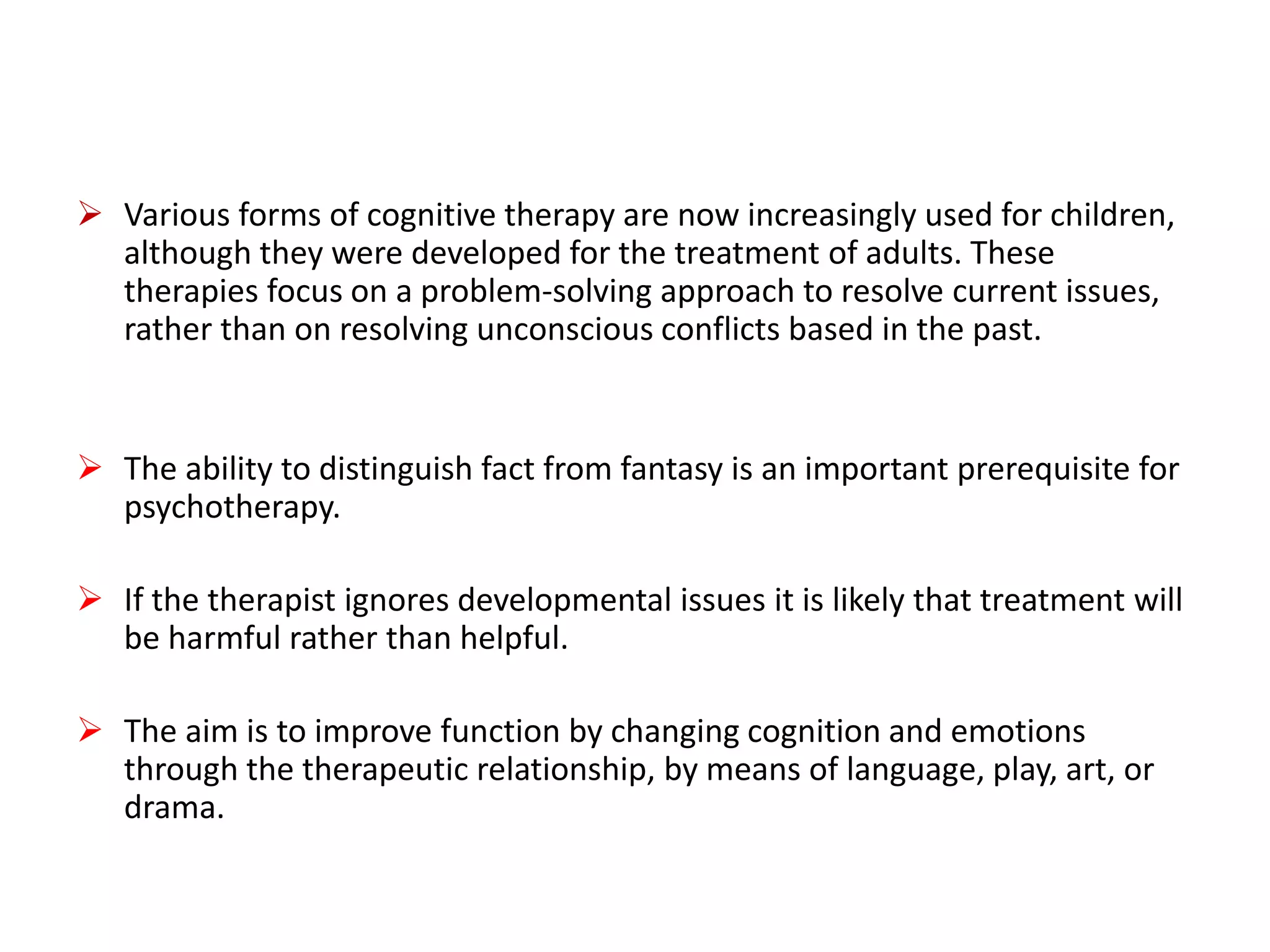 Psychotherapy in children | PPTX