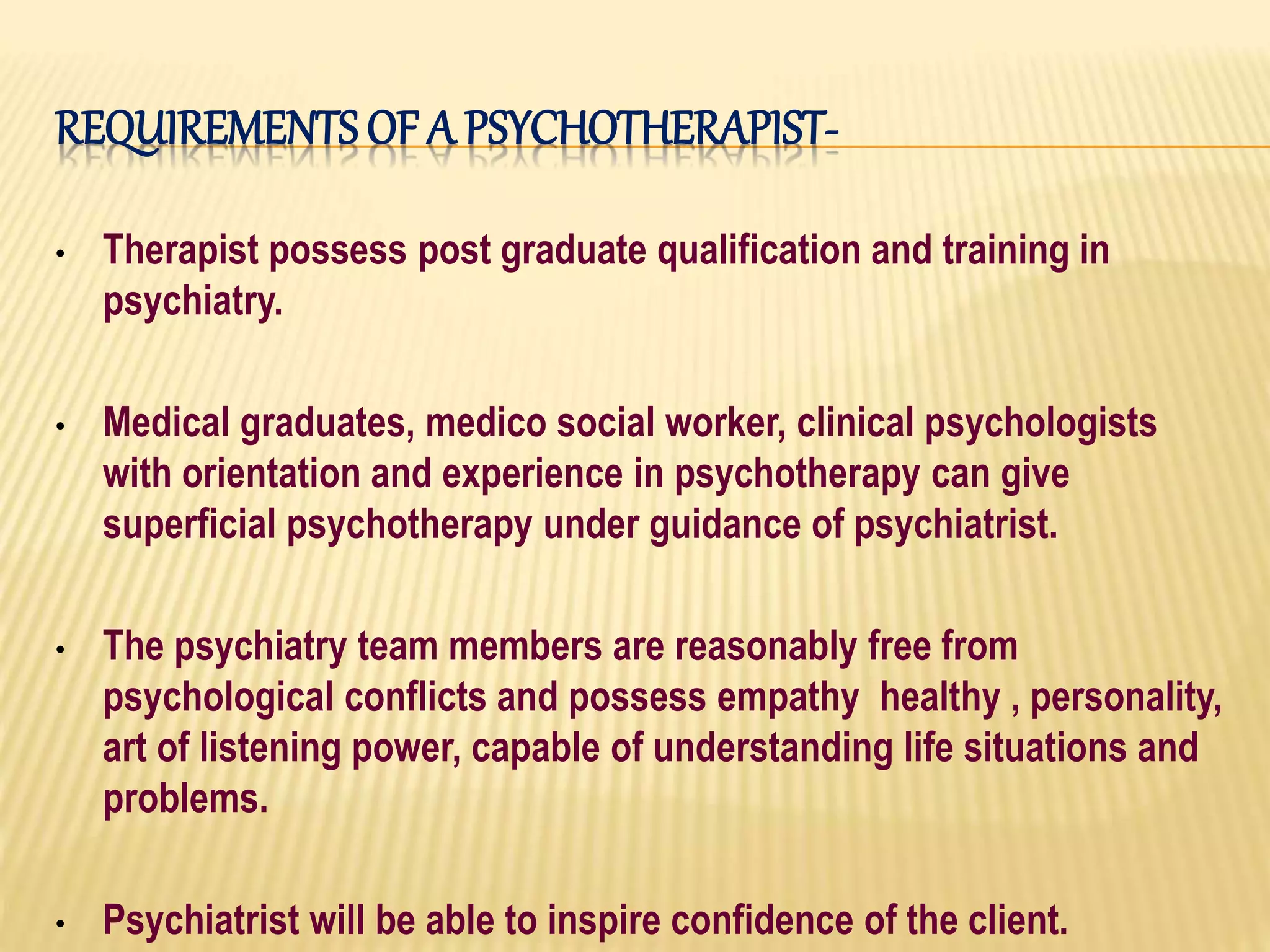 Psychotherapy ppt. | PPTX