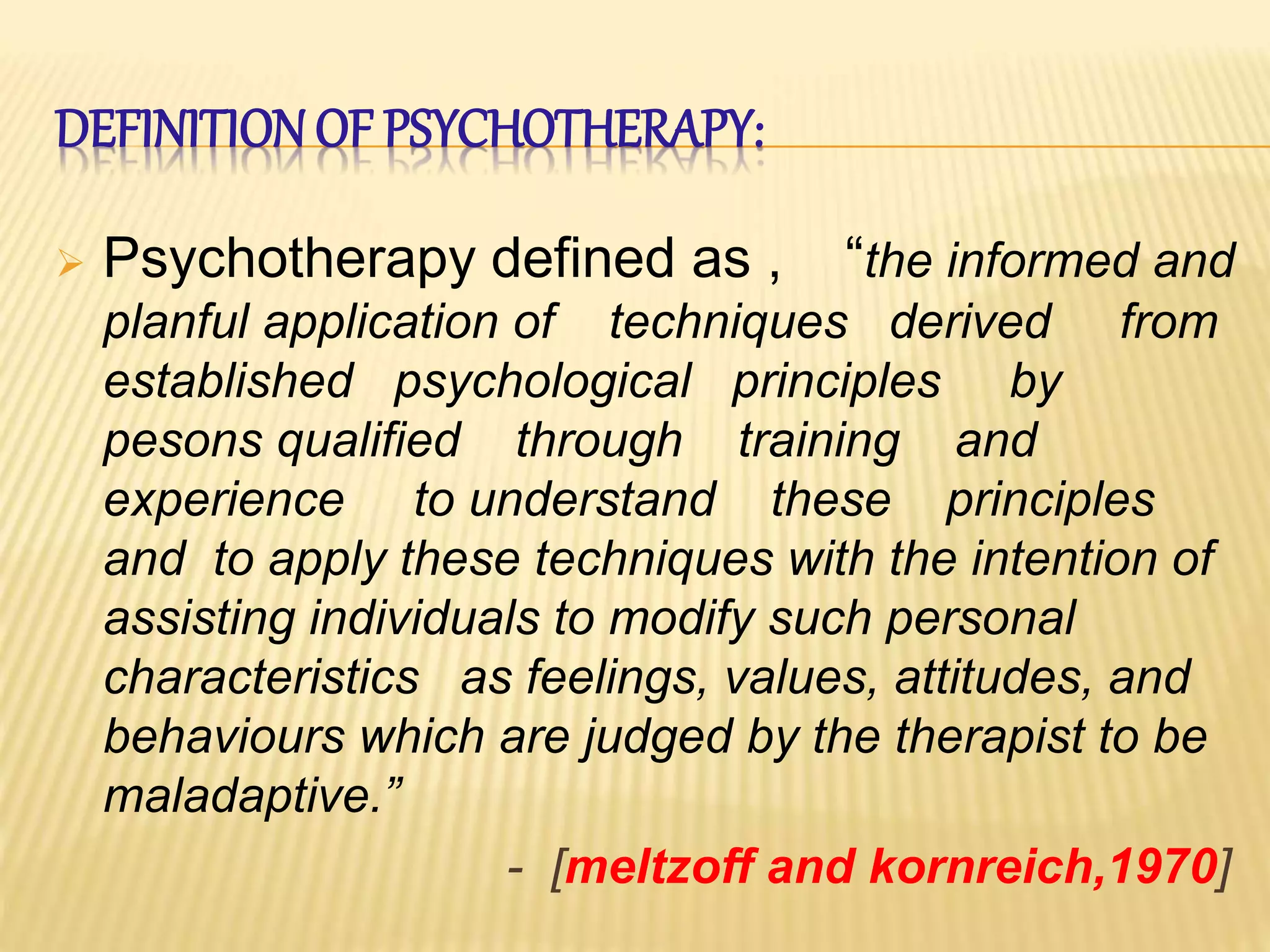 Psychotherapy ppt. | PPTX