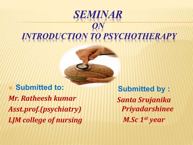 Psychotherapy ppt. | PPTX