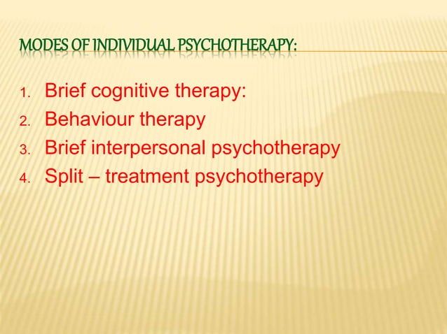 Psychotherapy ppt. | PPTX